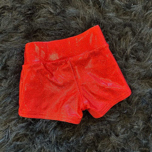Varsity | Bottoms | Varsity Girls Cheerleading Red Shimmer Shorts Yxs ...